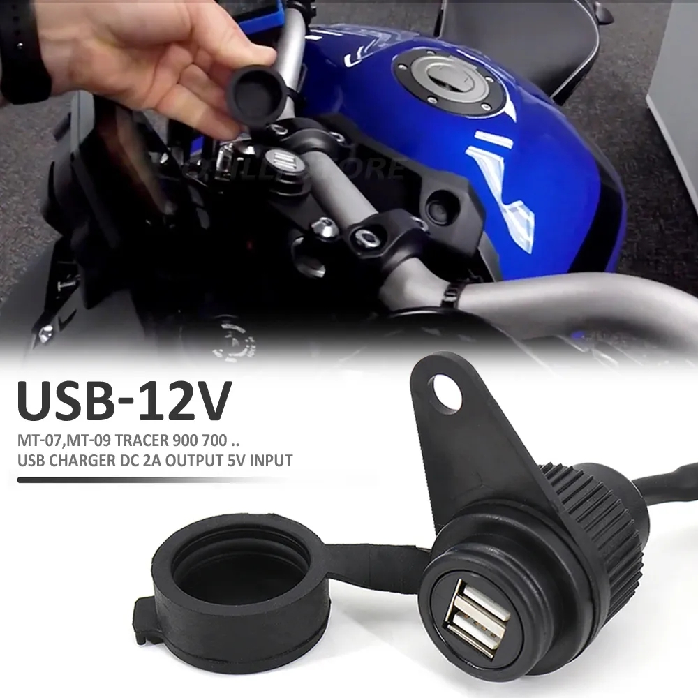 แท่นชาร์จ USB คู่ 12V สําหรับ YAMAHA MT07 ABS MT09 SP tracer XSR 700 ...