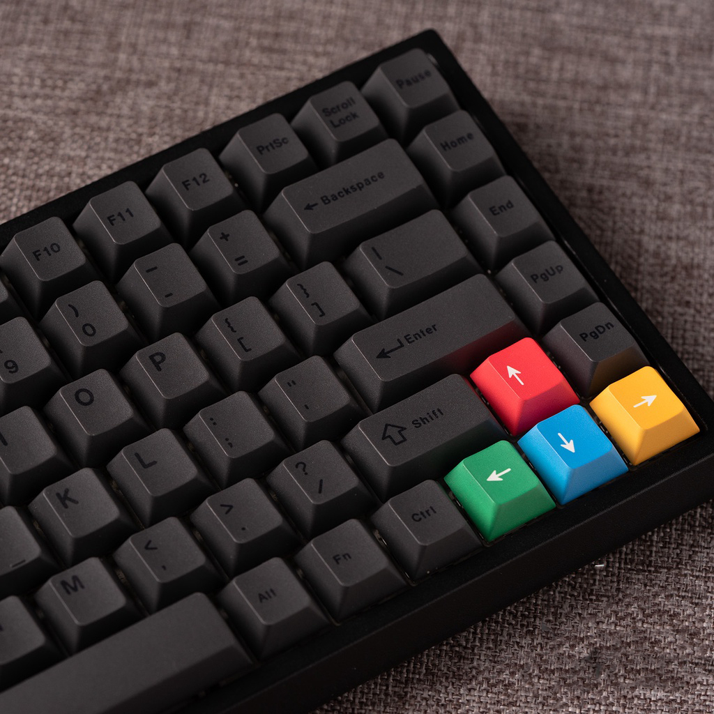 Minimalist Black keycaps PBT Dye-sub cherry profile 61/64/68/84/96/980 ...