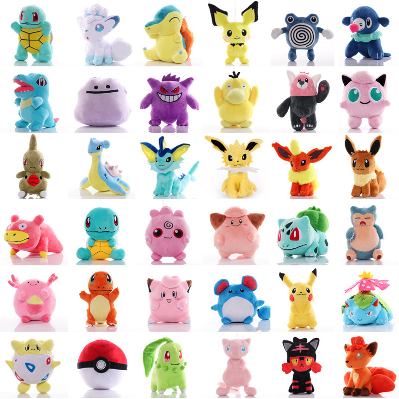 ตุ๊กตานุ่ม รูปการ์ตูนโปเกม่อน Pikachu Psyduck Mew Blastoise Lucario ...