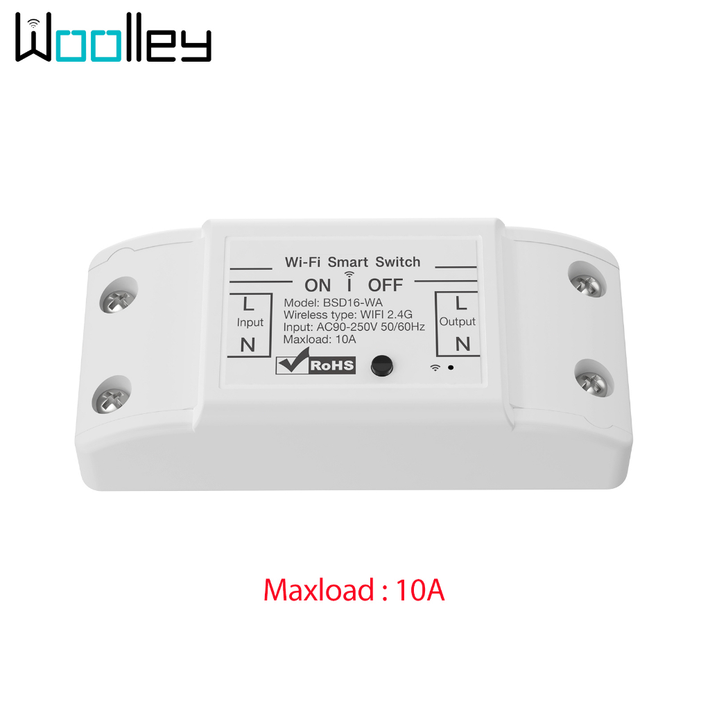 Woolley Switch-WF-BUP 16A WiFi สวิตช์อัจฉริยะ เบรกเกอร์ ตั้งเวลา APP รี ...