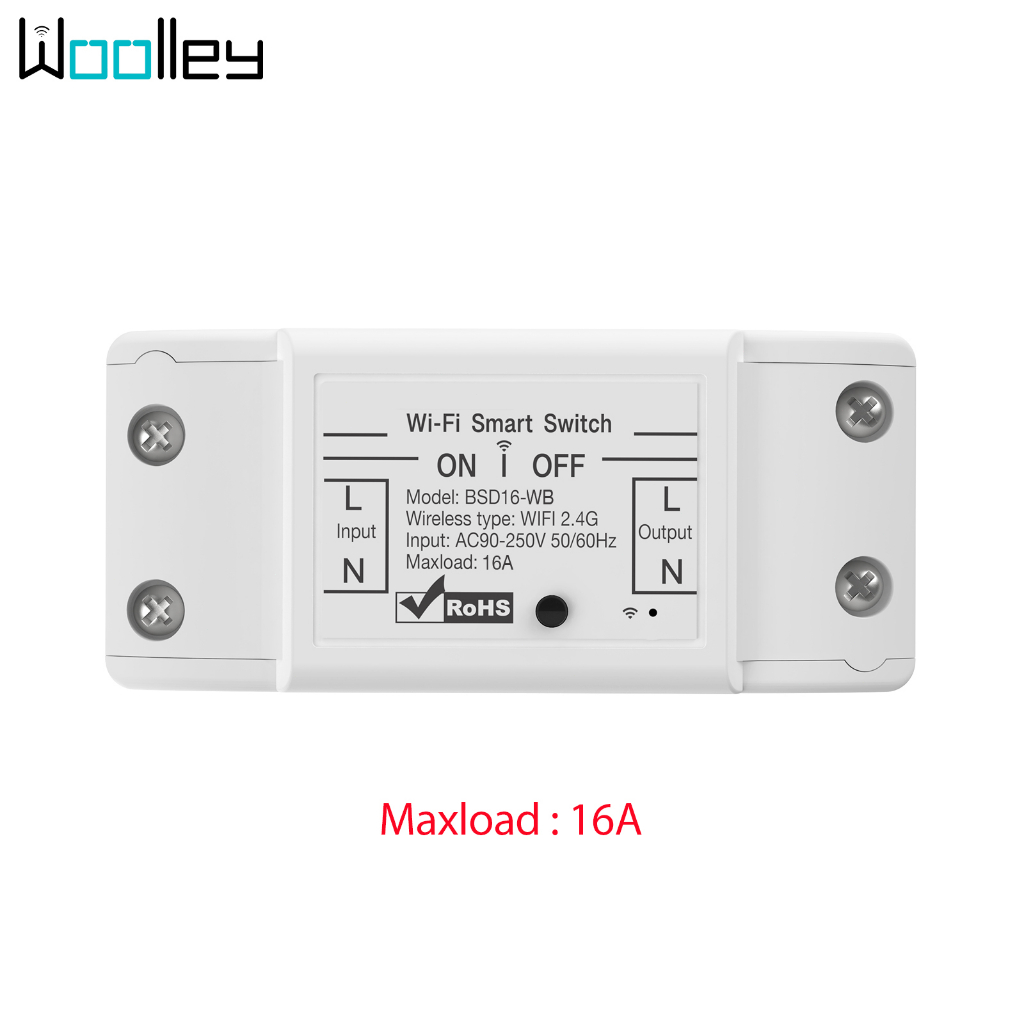 Woolley Switch-WF-BUP 16A WiFi สวิตช์อัจฉริยะ เบรกเกอร์ ตั้งเวลา APP รี ...