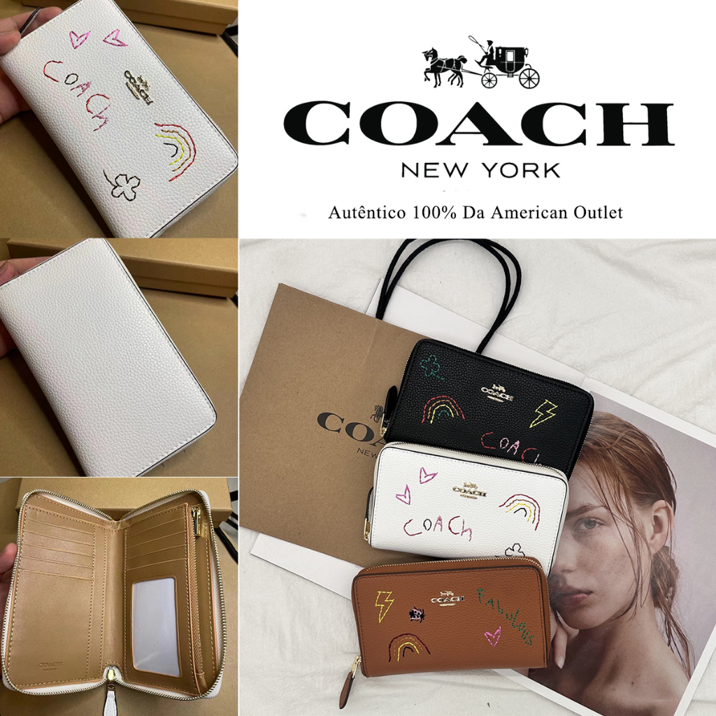 ใหม่ กระเป๋าสตางค์หนัง ใบยาว มีซิป ใส่เหรียญได้ สําหรับสตรี C9104 C8309 ...