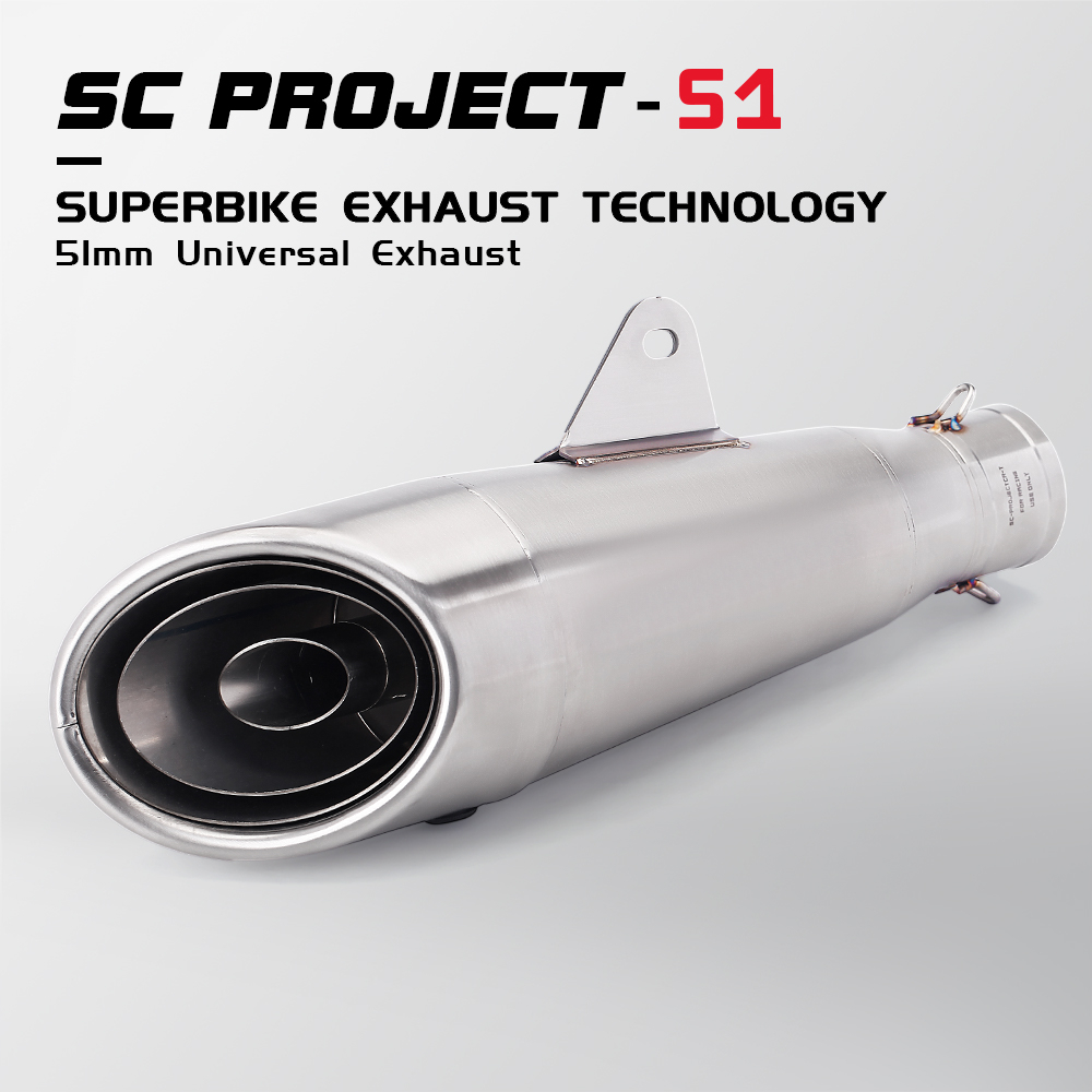 Sc project S1 ท่อไอเสียสแตนเลส 51 มม. สําหรับรถจักรยานยนต์ | Shopee ...