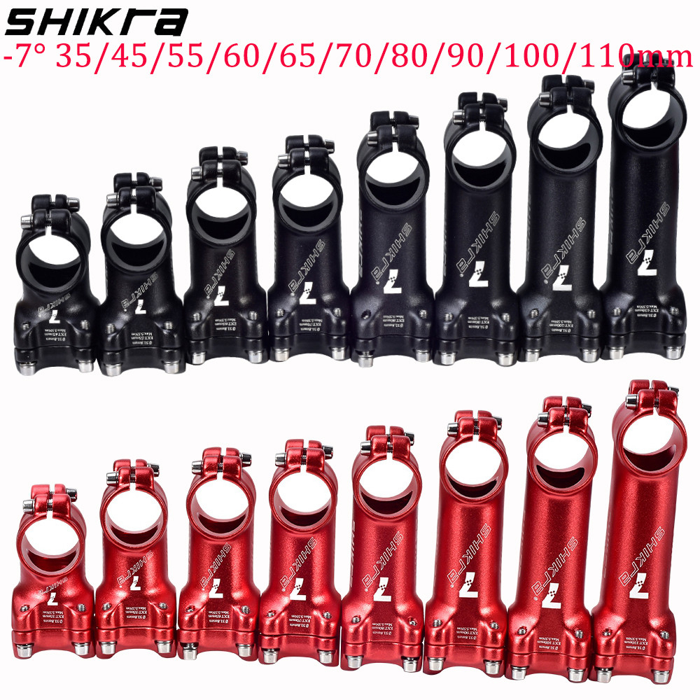 Shikra จักรยาน Stem 7 องศาสีดํา/สีแดงจักรยาน Handlebar Riser Fit ...