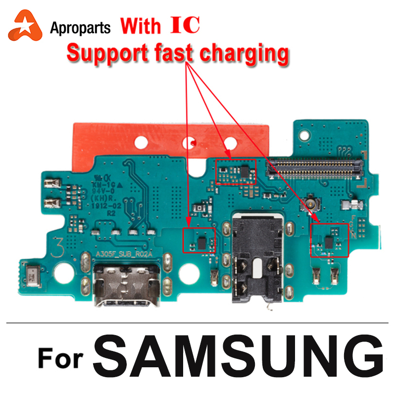 บอร์ดเชื่อมต่อที่ชาร์จ USB สําหรับ Samsung A10 A11 A12 A20 A21S A30 A30S A31 A40 A50 A70 A51 A71 ...