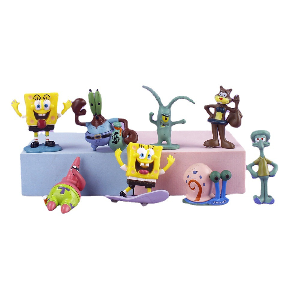 โมเดลฟิกเกอร์ PVC รูปการ์ตูน SpongeBob SquarePants Patrick Star Squog ...