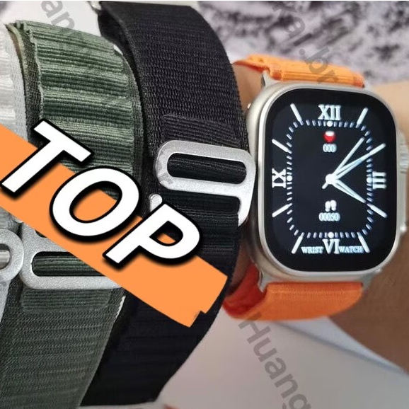 Top สมาร์ทวอทช์ ultra2 pro max9 บูทอัพโลโก้ ไร้สาย ชาร์จเต็มหน้าจอ 2.5 นิ้ว โทร VS h11 h12 hello ...