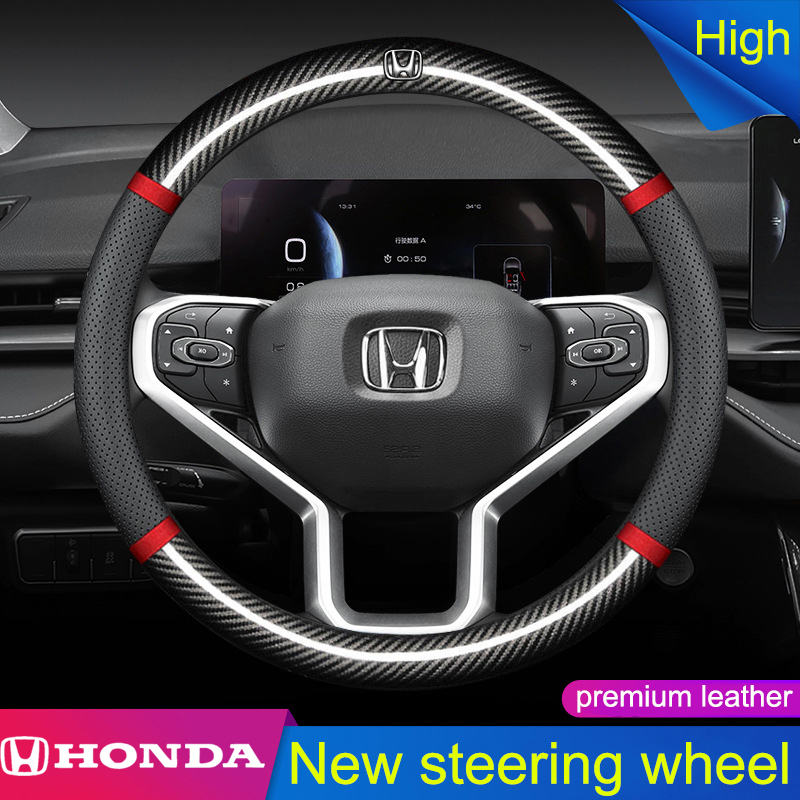 ใหม่คาร์บอนไฟเบอร์ Hole Ultra-thin พวงมาลัยสําหรับ Honda City Accord Civic BR-V HR-V CR-V XR-V ...