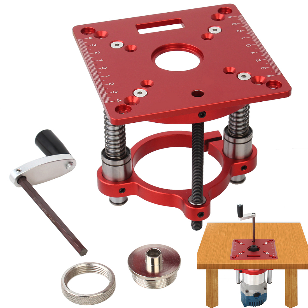 Router Lift Base With Aluminum Router Table Insert Plate For ...