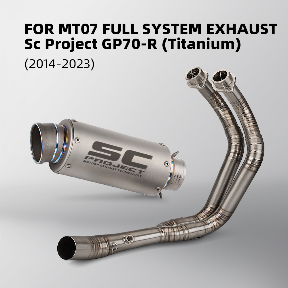 SC PROJECT GP70-R Titanium Racing ท่อไอเสียสำหรับ Yamaha MT07 XSR700 ...