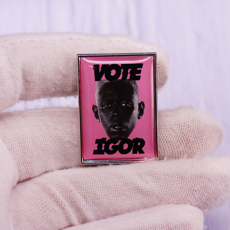 เข็มกลัด Vote Igor Pink Pin Tyler The Creator สไตล์ฮิปฮอป | Shopee Thailand