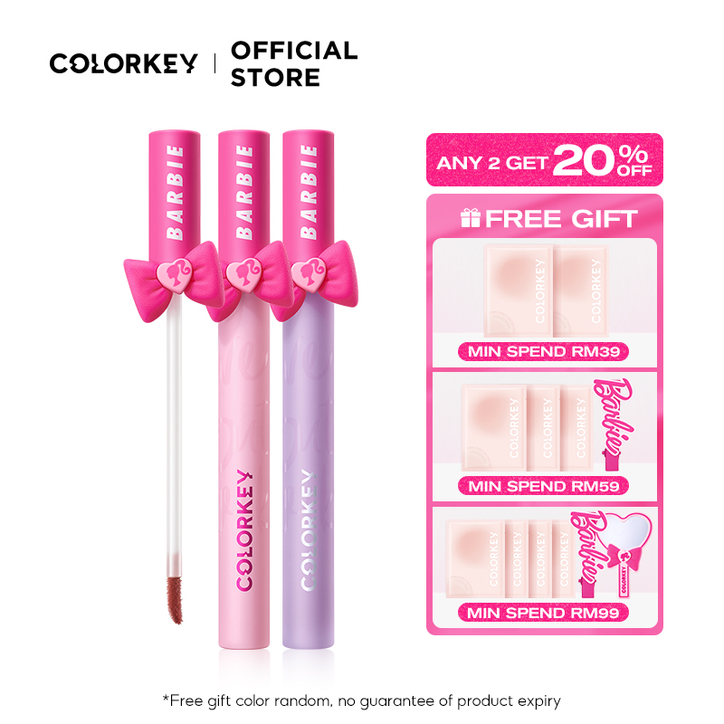 Colorkey X Barbie ลิปสติก ลิปกลอส เนื้อแมตต์กํามะหยี่ ให้ความชุ่มชื้น ...