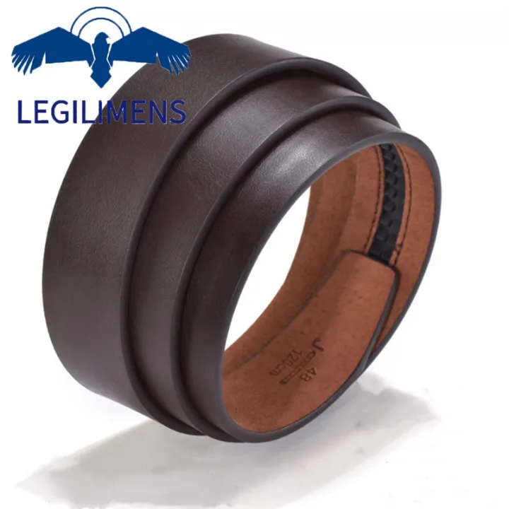 [ไม่มีหัวเข็มขัด] Legilimens 3.5 ซม. หัวเข็มขัดอัตโนมัติ กว้าง หนังวัว ...