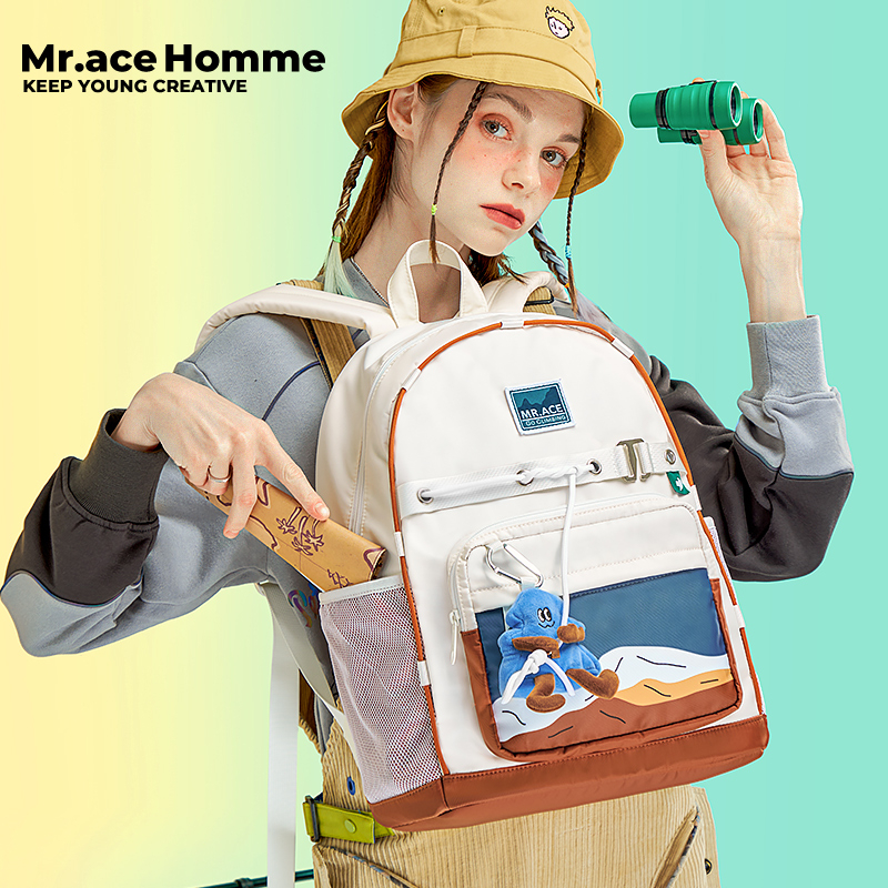 Mr. ace Homme Backpack กระเป๋าเป้สะพายหลัง กระเป๋านักเรียน จุของได้เยอะ ...