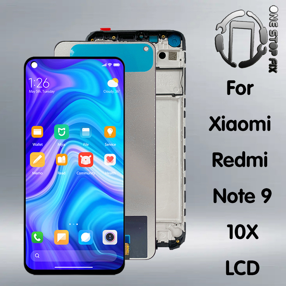หน้าจอแสดงผล LCD แบบเปลี่ยน สําหรับ Xiaomi Redmi Note 9 Redmi 10X ...