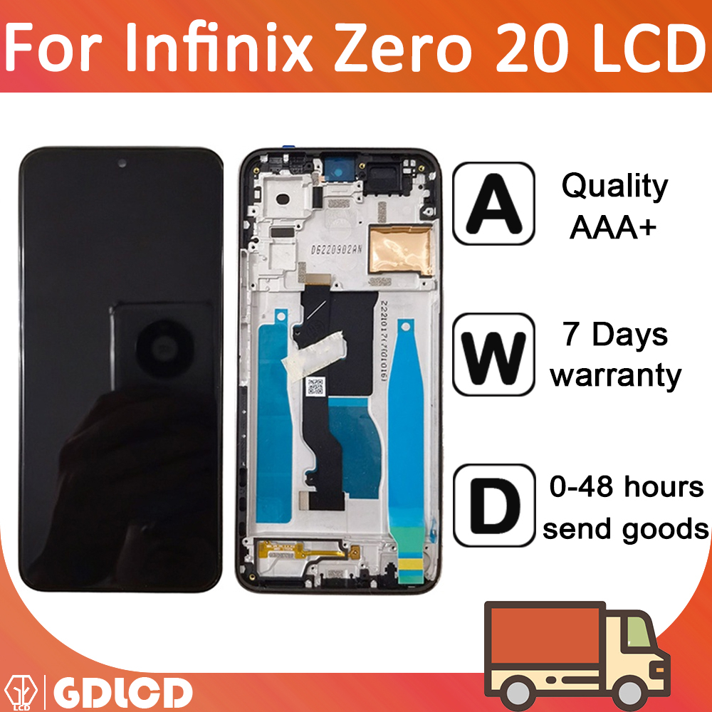 อะไหล่หน้าจอสัมผัส LCD พร้อมกรอบ สําหรับ Infinix Zero 20 Zero20 X6821 ...