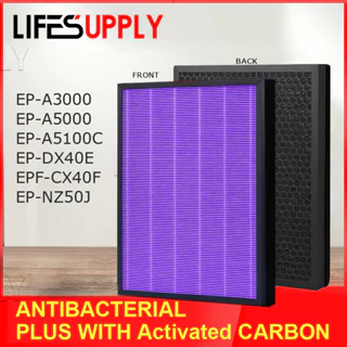 HITACHI แผ่นฟิลเตอร์ กรองอากาศ รุ่นใหม่ ปี 2020 !EPF-PZ30F สำหรับ รุ่น EP-A3000 , EP-A5000 , EP ...