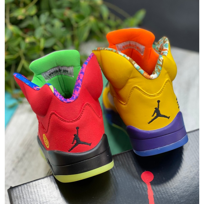 รองเท้าผ้าใบ Jordan Air Jordan 5 Mandarin Duck กันลื่น ทนต่อการเสียดสี ...