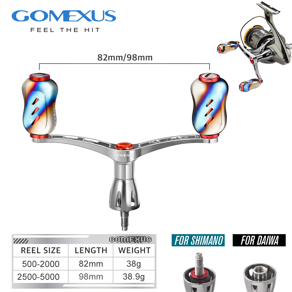 Gomexus 82-98mm CNC เทคโนโลยี แขนรอกตกปลา ใช้ในรอกสปินนิ่งและ Daiwa ...