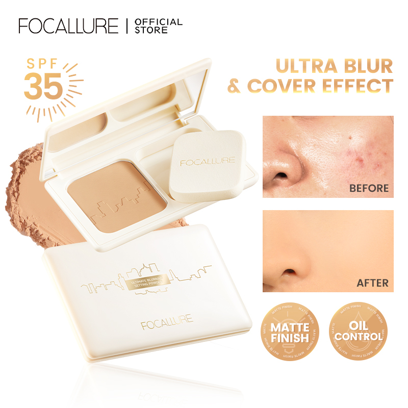 FOCALLURE ModernUrban Matte Pressed Powder Oil Control High Coverage ...