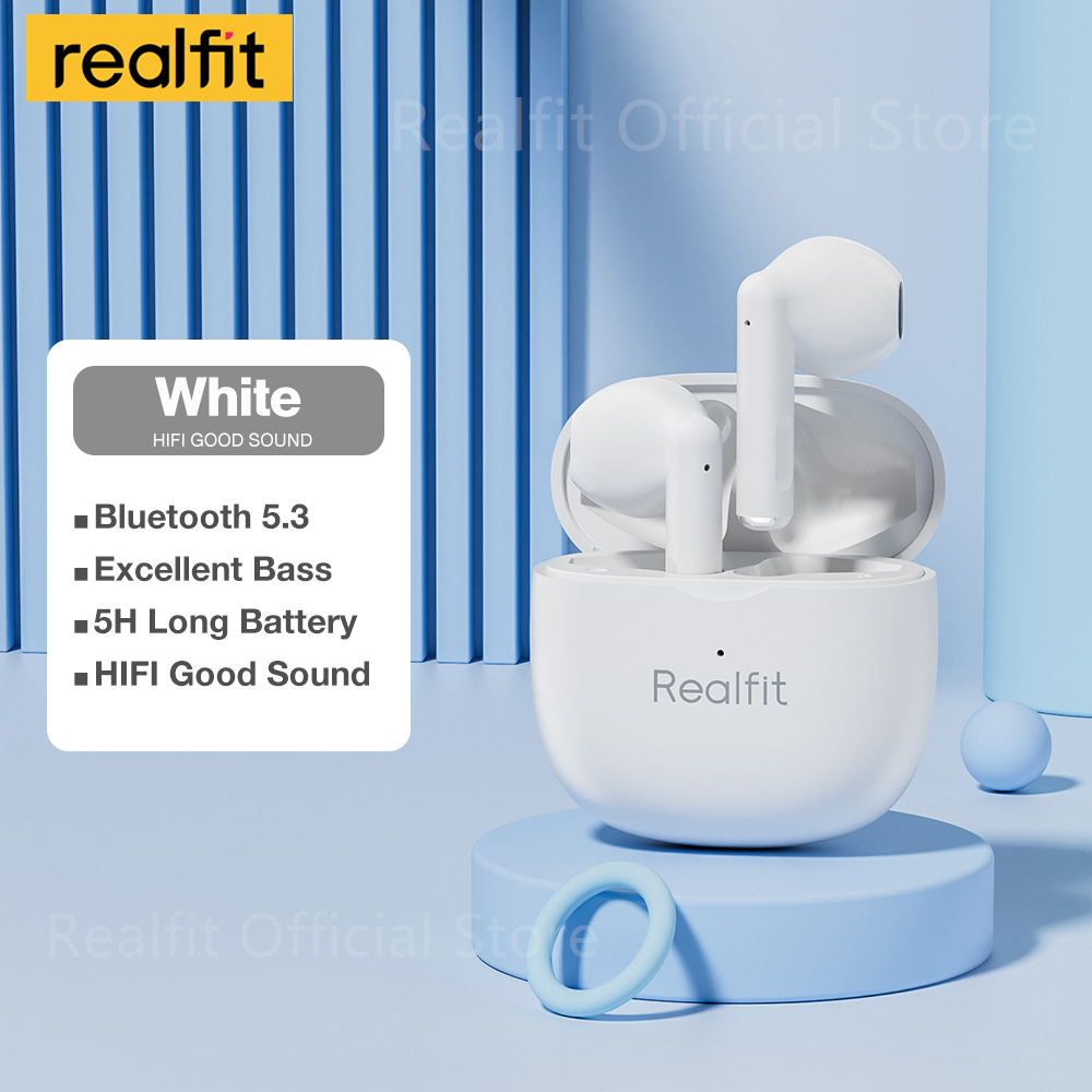 Realfit F1 TWS หูฟังบลูทูธไร้สาย เนื้อแมตต์ ขนาดเล็ก พร้อมไมโครโฟน ...