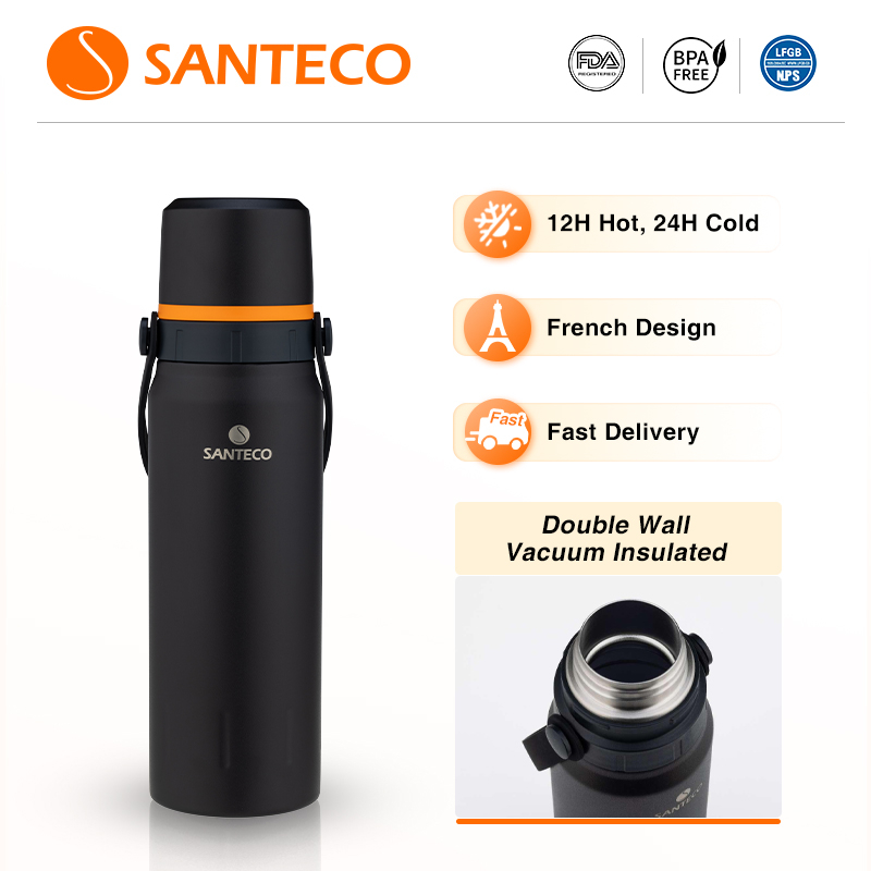 Santeco KAFE 1200ml ขวดกาแฟ 650 มล. ขวดกาแฟแบบพกพาพร้อม Dripper, ฉนวนสูญญากาศ, ขวดน้ําสแตนเลส ...