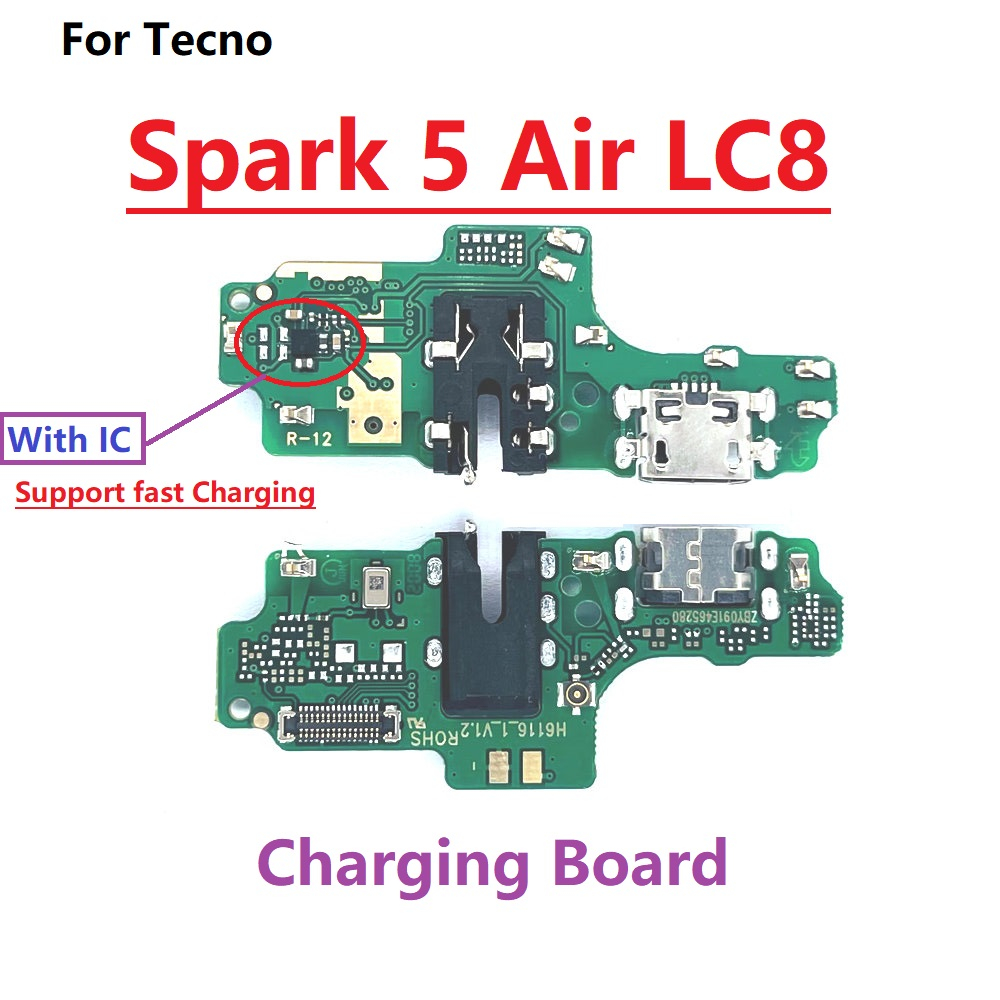 บอร์ดชาร์จ สําหรับ Tecno Pouvoir 4 LC7 Spark 5 Air LC8 Spark 7 KF6 Pro ...