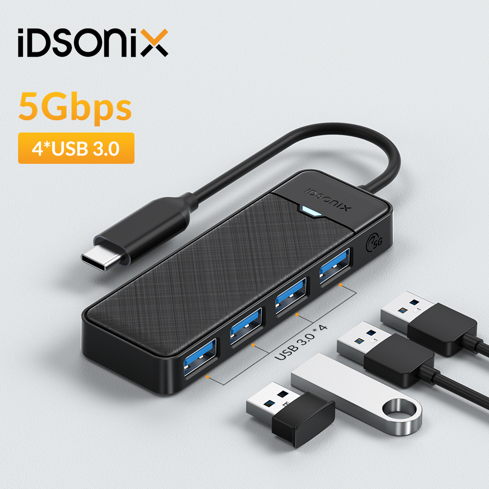 Idsonix 4 พอร์ต USB HUB Multiport HUB Splitter 5Gbps USB 3.0 ความเร็ว ...