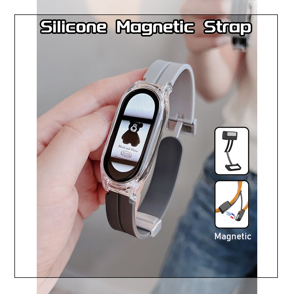 สายรัดข้อมือซิลิโคน พร้อมเข็มกลัดแม่เหล็ก พับได้ อุปกรณ์เสริม สําหรับ ...