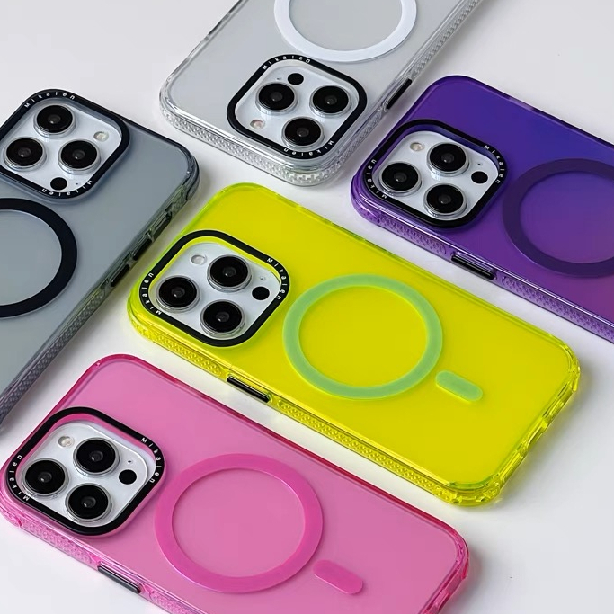 【Fluorescent color matte acrylic hard case】เคส compatible for iPhone 13 ...