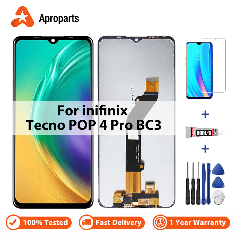 สําหรับ Tecno POP 4 Pop4 Pro BC3 จอแสดงผล LCD Touch Screen Digitizer ...