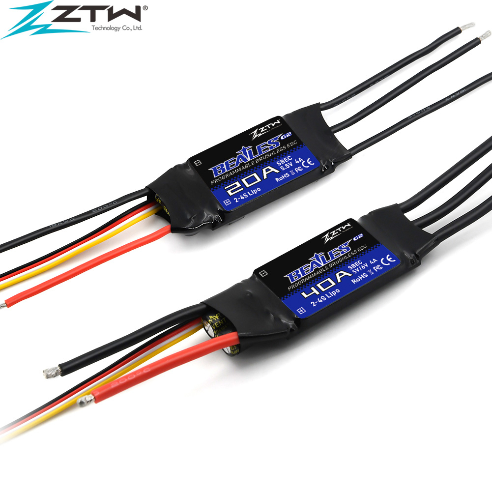 Ztw Beatles G2 32 bit ESC 20A 30A 40A 50A 60A 80A 100A 2-4S 2-6S SBEC ...