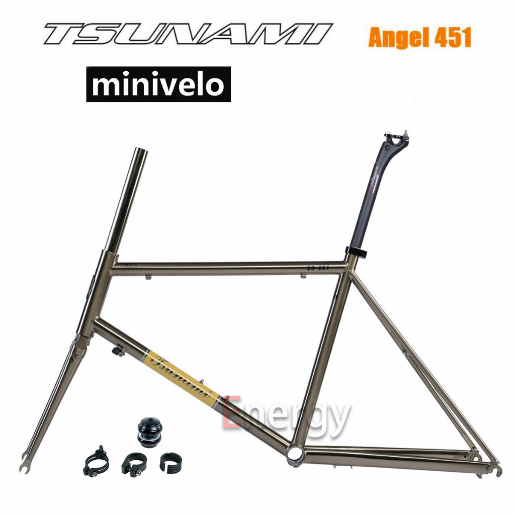 TSUNAMI Minivelo Angel 451 โครงจักรยานเสือหมอบเบา 20 นิ้วโครงเหล็ก ...