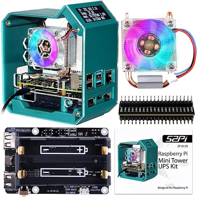 เคส 52Pi Raspberry Pi 4 หอคอยขนาดเล็ก พร้อมไอซี ทาวเวอร์คูลเลอร์ ...
