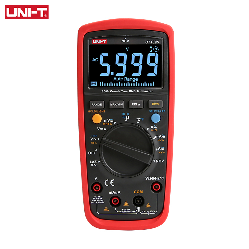 Uni-t UT139 Series มัลติมิเตอร์ AC DC 600V 10A True RMS ความต้านทานไดโอด NCV UT139A UT139B ...