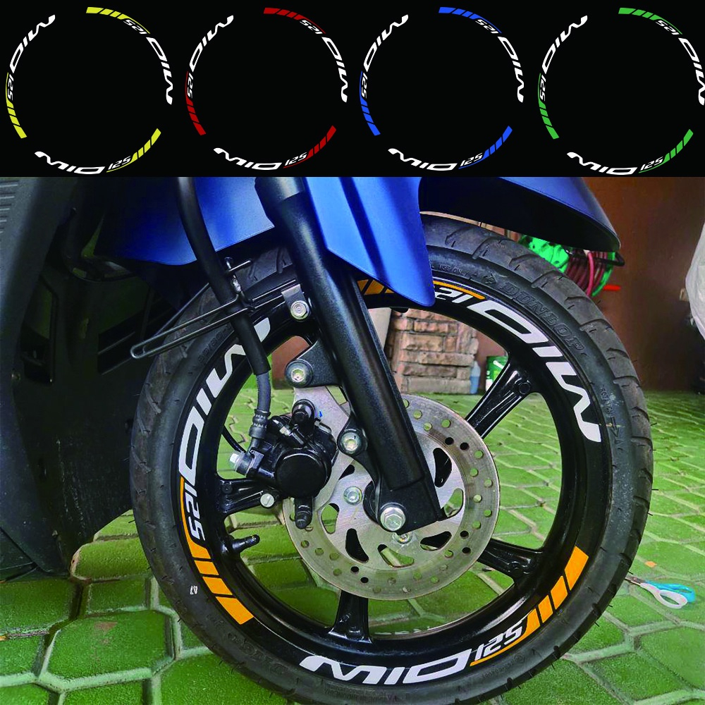 สติกเกอร์ 1 ชุด mags decals mio i 125 rim สําหรับติดตกแต่งขอบล้อรถ ...