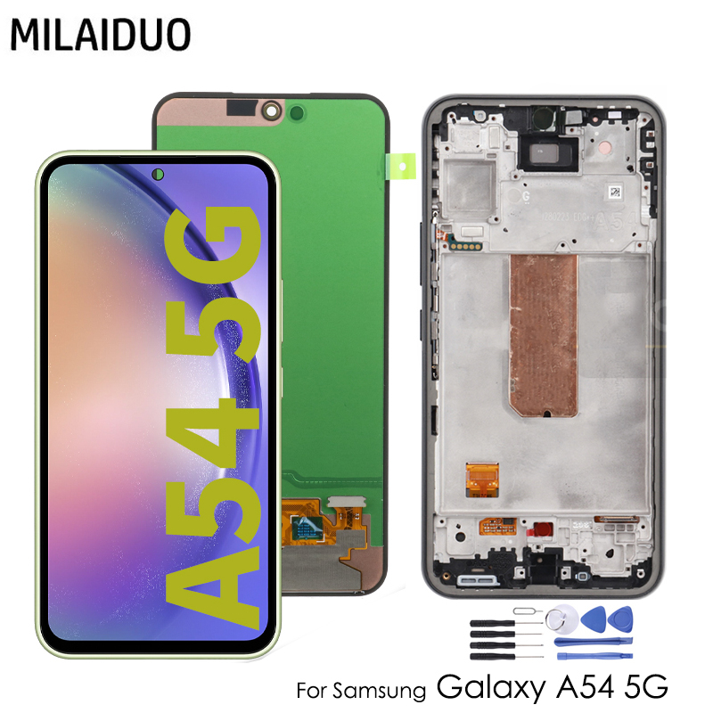 อะไหล่หน้าจอสัมผัส LCD AMOLED แบบเปลี่ยน สําหรับ Samsung Galaxy A54 5G ...
