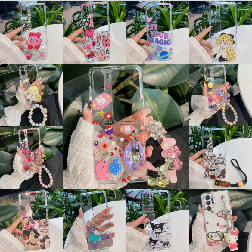 เคสโทรศัพท์มือถือ PC พับได้ กันกระแทก ลายการ์ตูน Hoshi Kirby พร้อมสาย ...