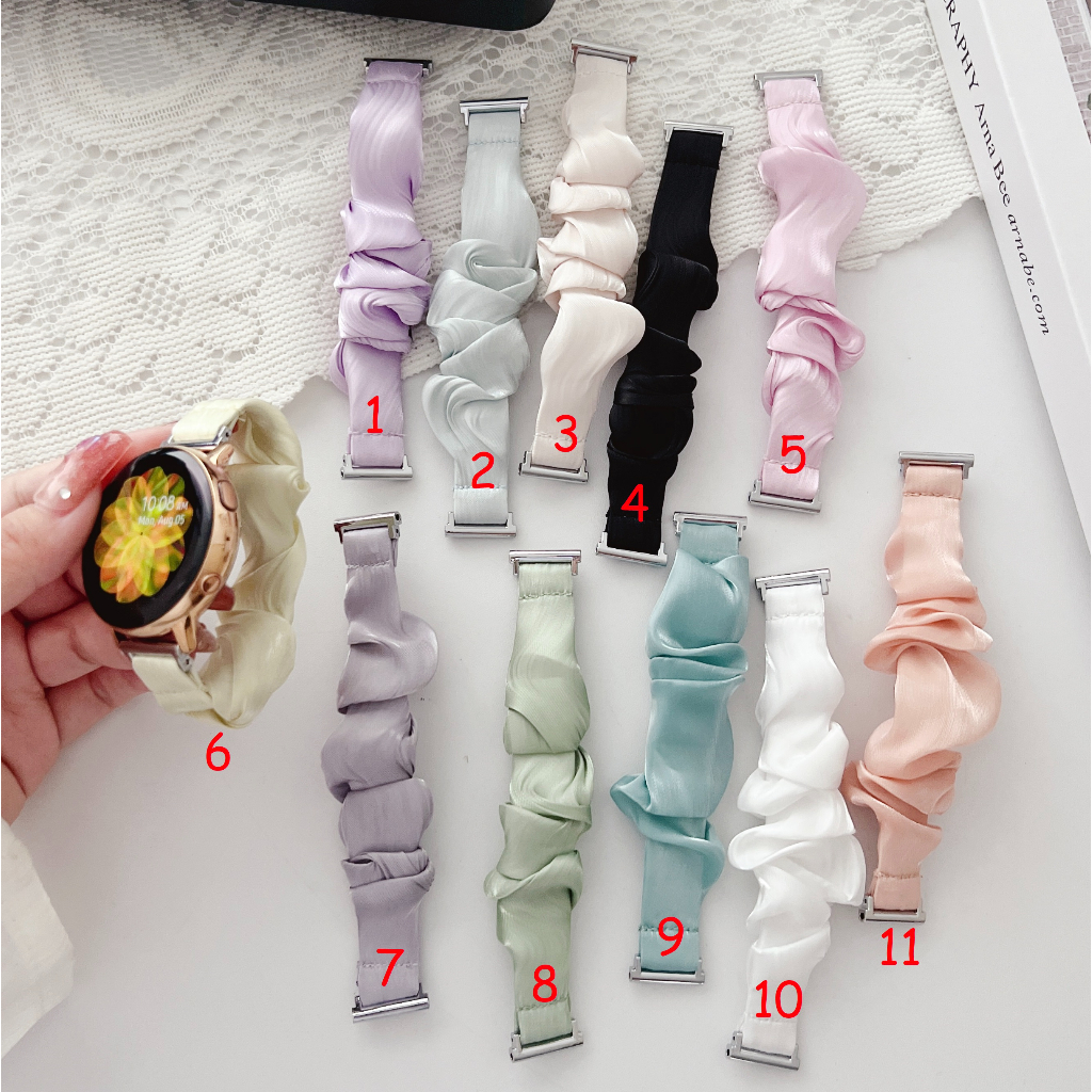 20mm 22mm Silken Hair Band Hairpin สาย huawei watch gt 5 pro Strap ...