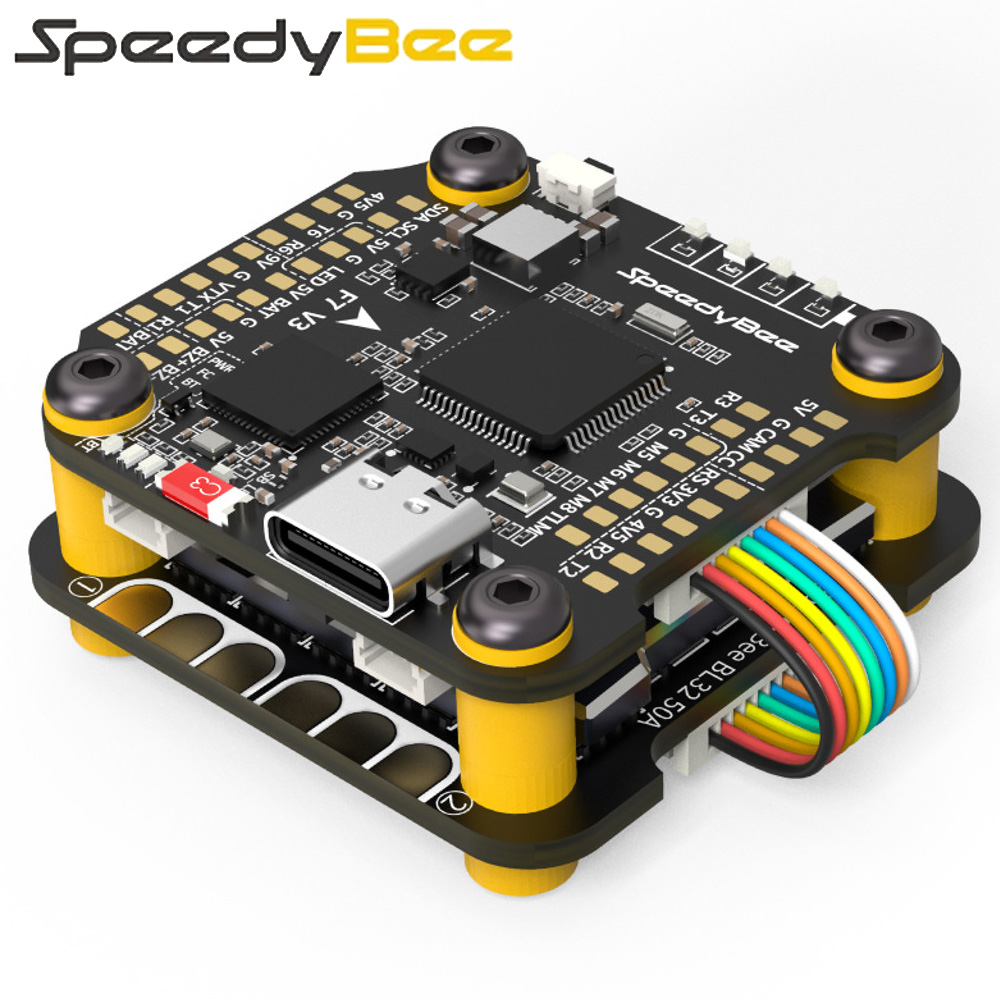 Speedybee F7 V3 3S-6S STM32F722 MCU บารอมิเตอร์ควบคุมการบิน Type-C และ BL32 50A 4-in-1 ...