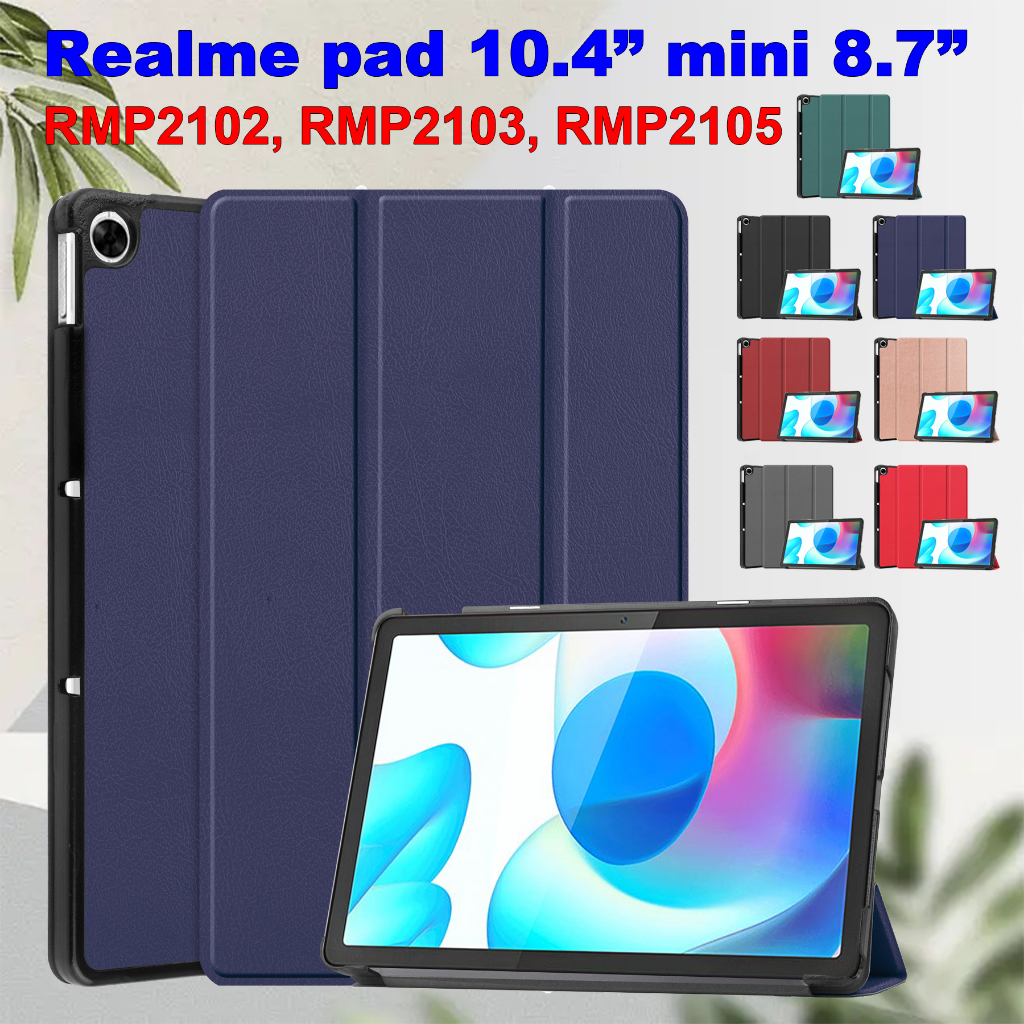 เคสแท็บเล็ต หนัง PU ฝาพับสามทบ คุณภาพสูง สีพื้น พร้อมช่องใส่บัตร ...