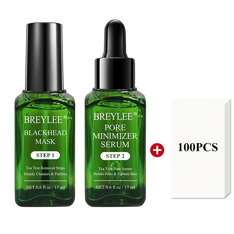 【อัพเกรดใหม่】BREYLEE Black Mask Blackhead Remover Serum แผ่นมาส์กหน้าหด ...