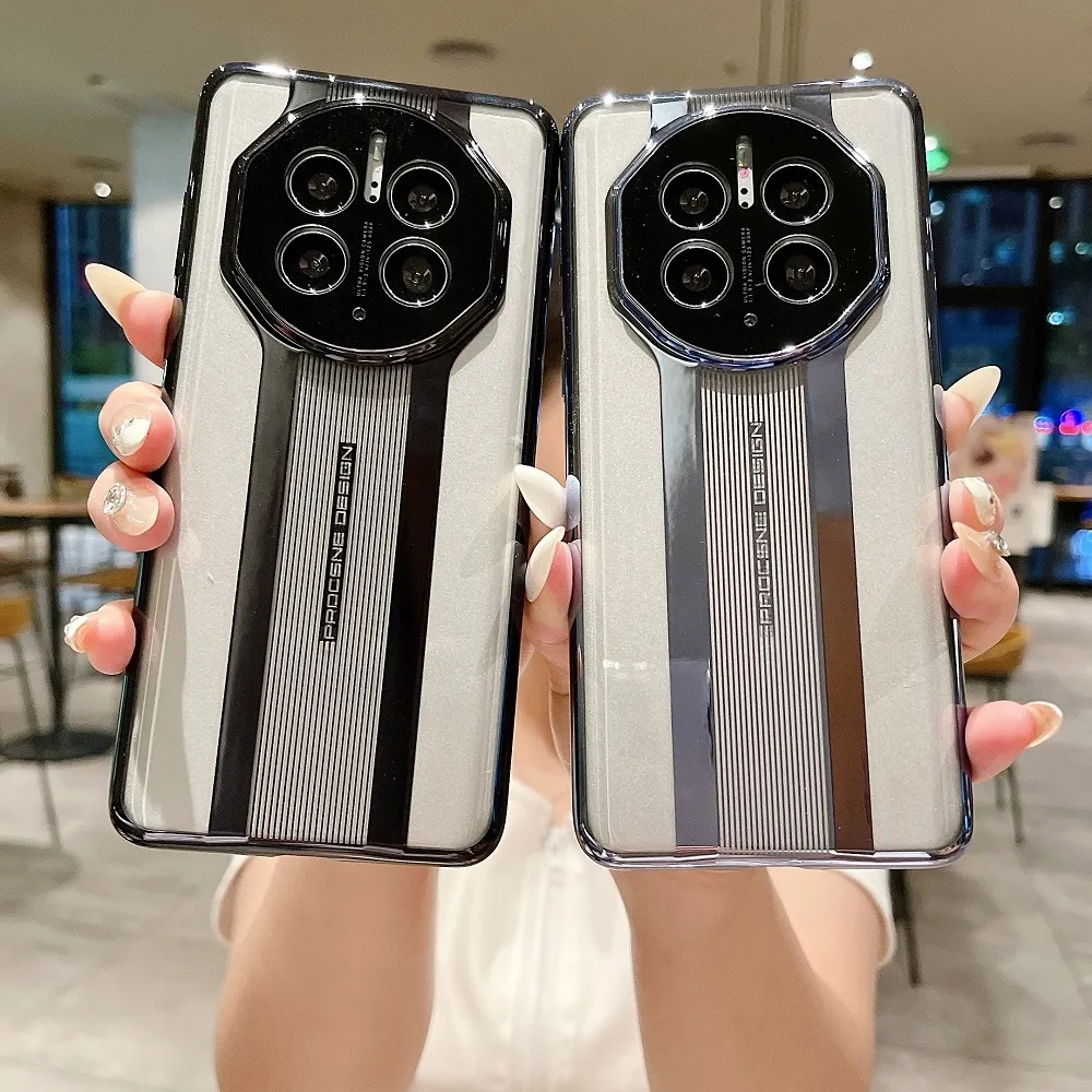 PORSCHE เคสโทรศัพท์มือถือ PC แบบใส ป้องกันกล้อง หรูหรา สําหรับ HUAWEI mate 50 40 30 60 p50 p60 ...