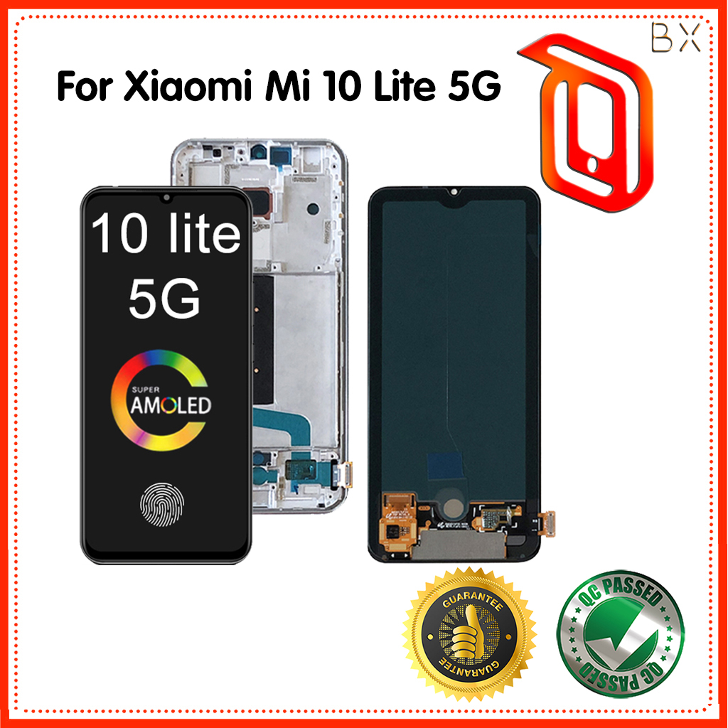 อะไหล่หน้าจอสัมผัส LCD แบบเปลี่ยน สําหรับ Xiaomi Mi 10 Lite 5G MI10 Lite 5G Mi 10lite M2002J9G ...