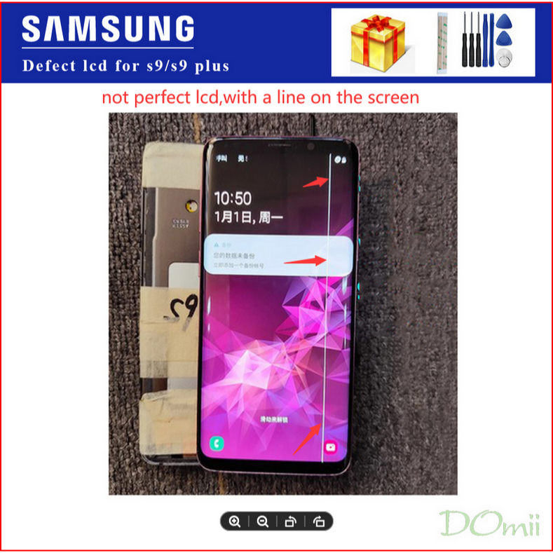 อะไหล่หน้าจอสัมผัส LCD พร้อมสาย สําหรับ Samsung Galaxy S9 S9 Plus SM-G960F DS G965F G965A G960A ...