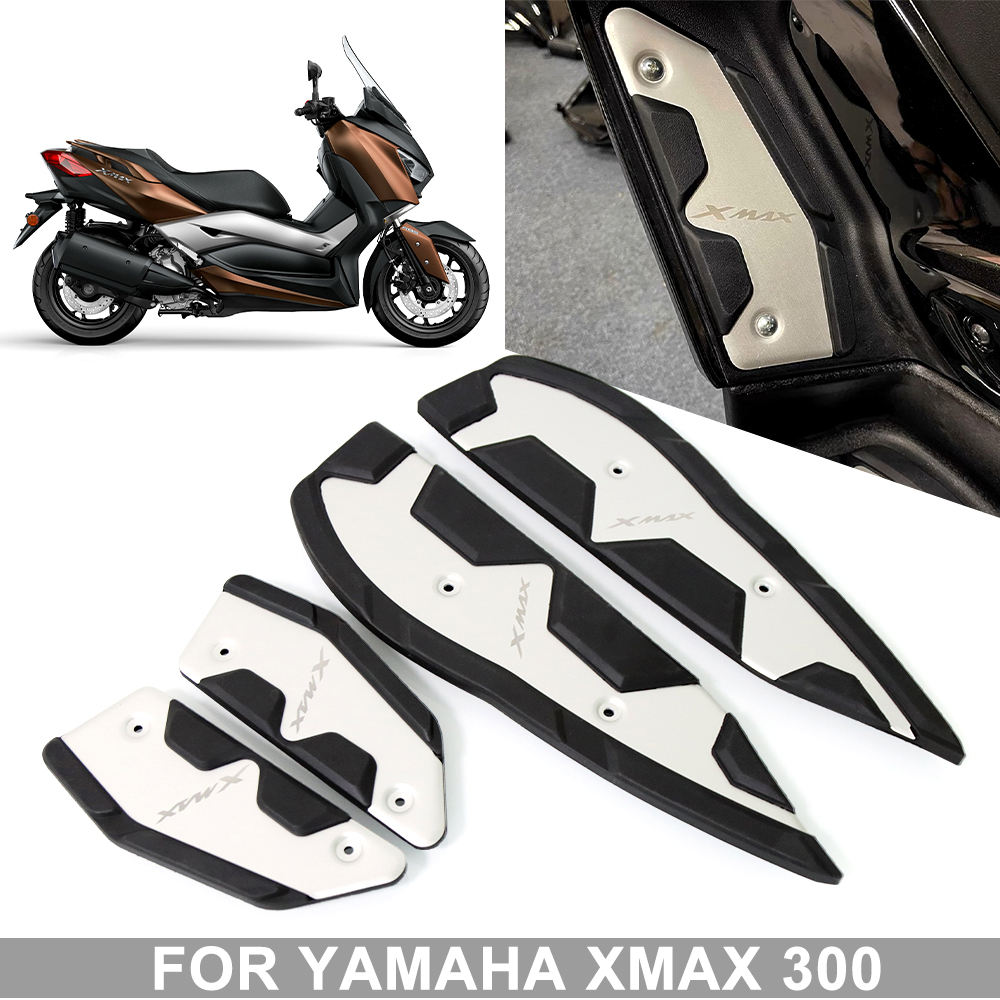 สําหรับ ยามาฮ่า X-สูงสุด 300 XMAX300 2017-2025 4ชิ้นเสื่อกันลื่นรถจักรยานยนต์พักเท้าแผ่นเท้า ...