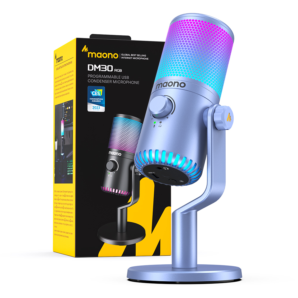 Maono DM30 RGB ไมโครโฟนเล่นเกม USB พร้อมไมโครโฟน และไฟ RGB สําหรับ PC ...