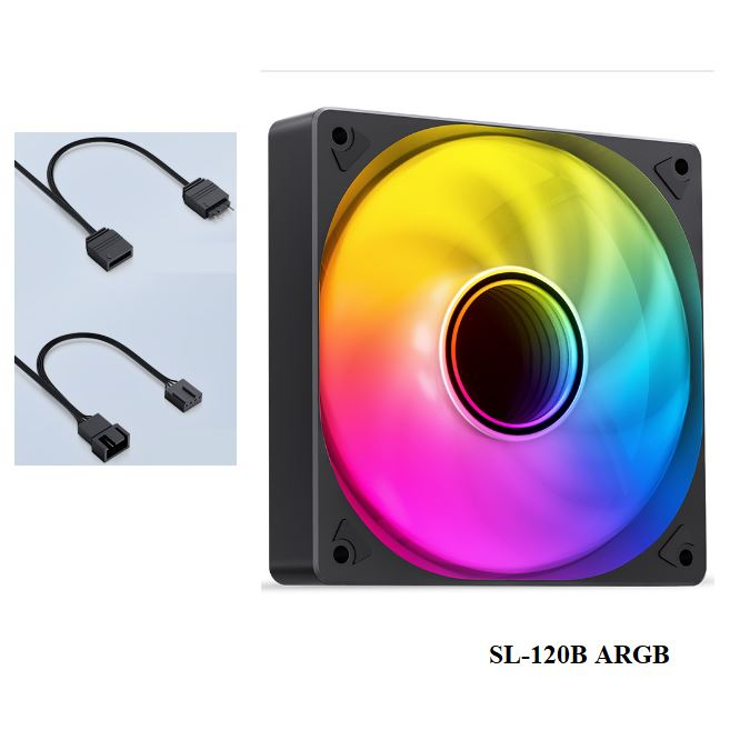 Jonsbo SL-120 พัดลม 120 มม. พัดลม PWM ARGB สําหรับเคสพีซีและเครื่องทํา ...