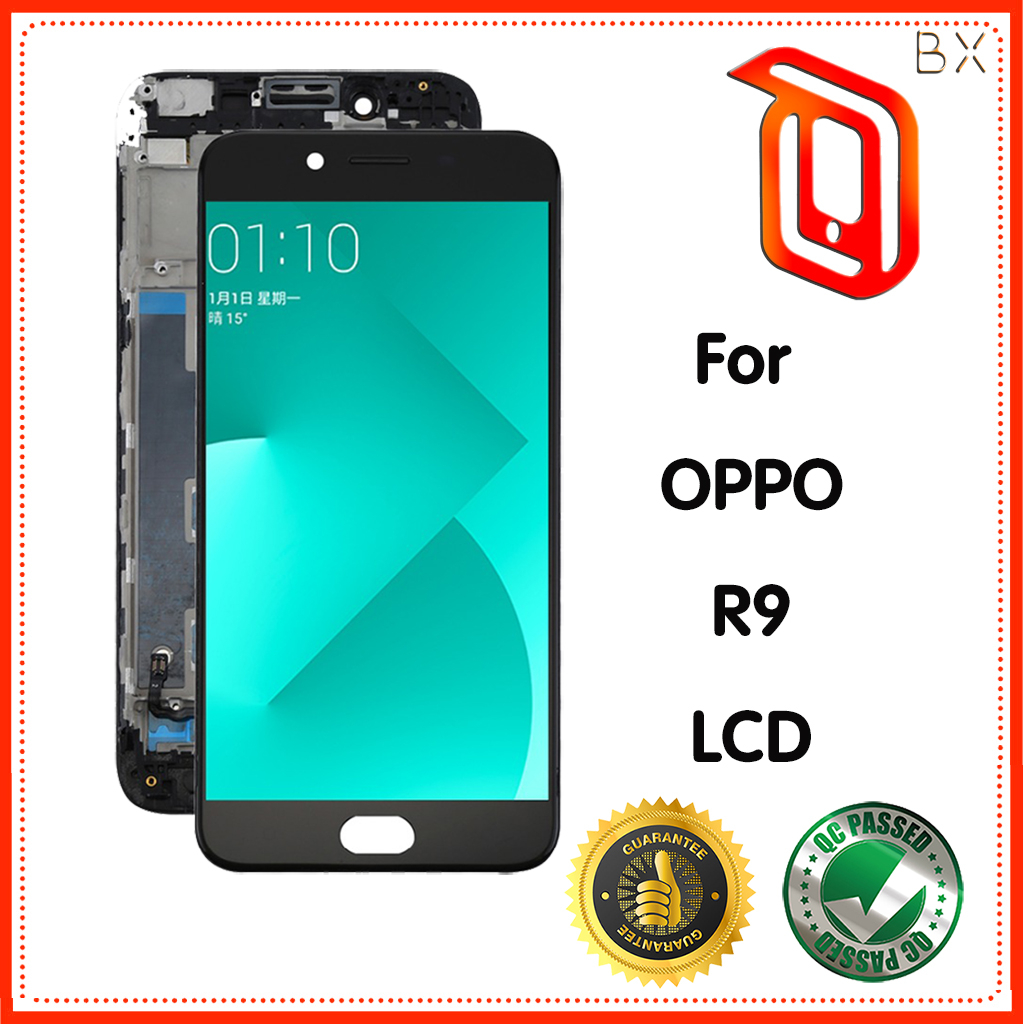 อะไหล่หน้าจอสัมผัสดิจิทัล LCD R9 5.5 นิ้ว พร้อมกรอบ สําหรับ OPPO F1 ...
