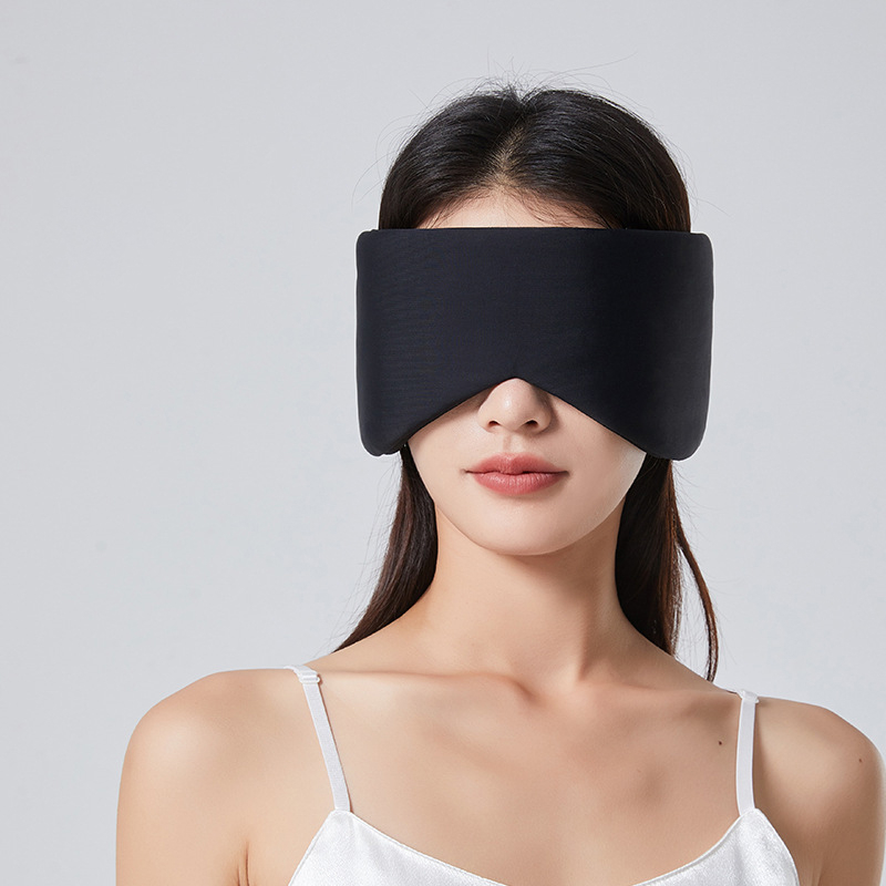 Silk Sleep Mask Eye Mask สําหรับ Man Woman พร้อมแถบคาดศีรษะปรับได้ Full ...